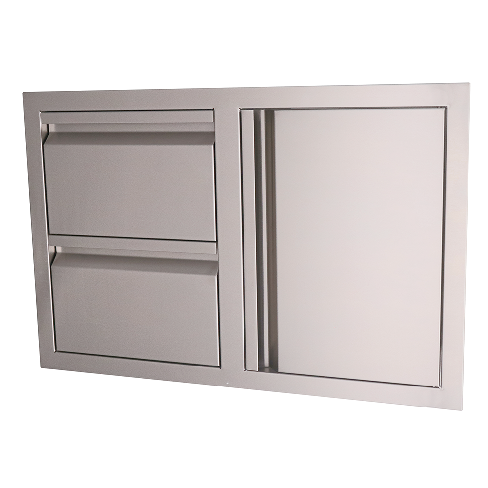 RCS Valiant Stainless Double Drawer/Door Combo