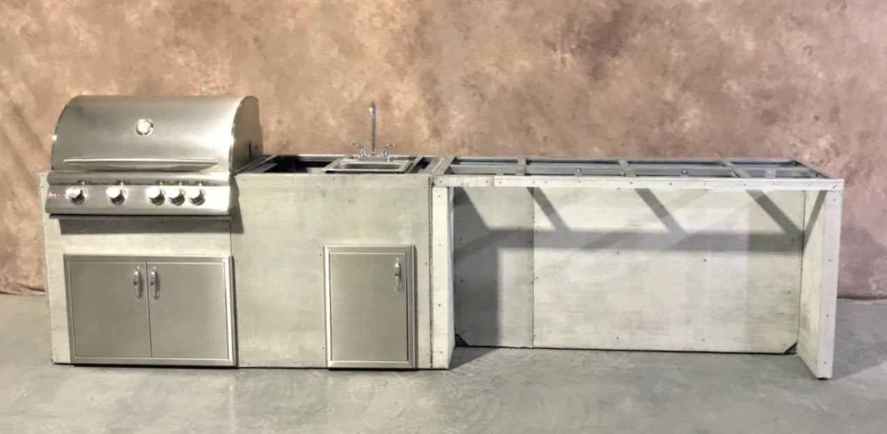 11 Foot DIY Linear Outdoor Kitchen with Blaze Appliances - BetterPatio.com