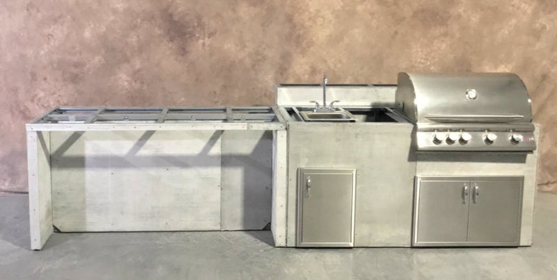 11 Foot DIY Linear Outdoor Kitchen with Blaze Appliances - BetterPatio.com