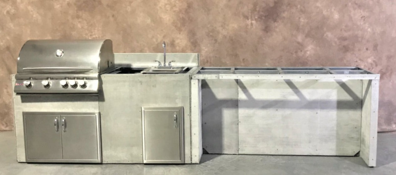 11 Foot DIY Linear Outdoor Kitchen with Blaze Appliances - BetterPatio.com