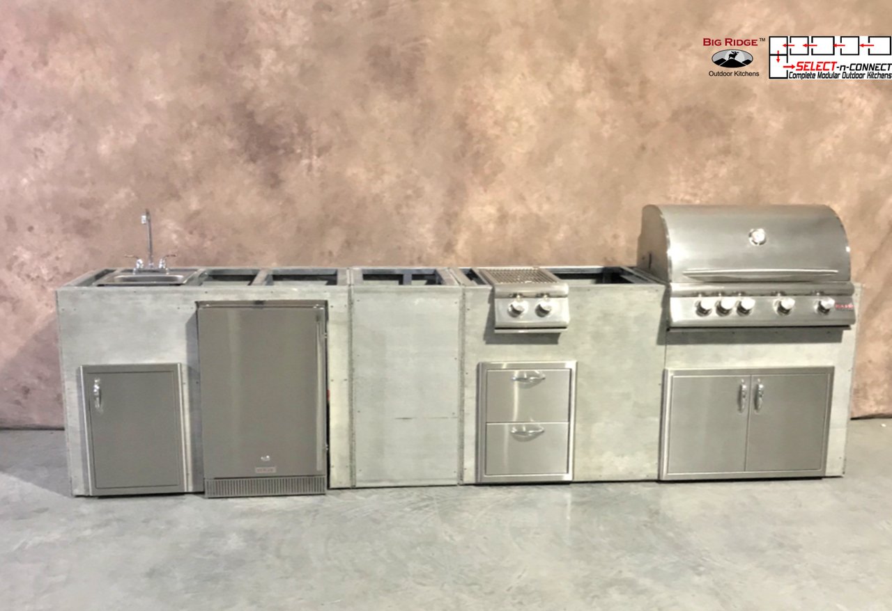 12 Foot DIY Linear Outdoor Kitchen with Blaze Appliances - BetterPatio.com