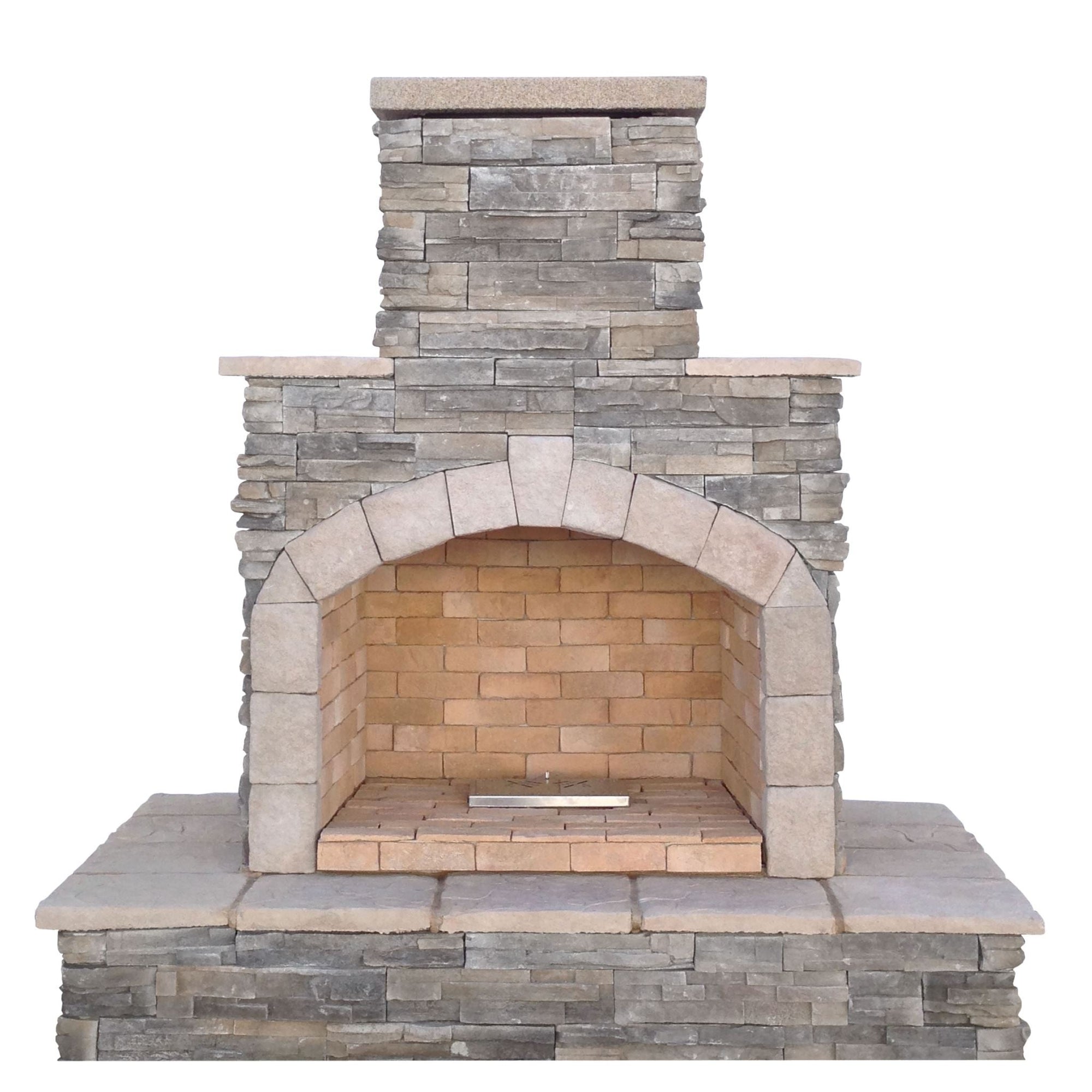 Cal Flame 78 inch Outdoor Fireplace FRP-908-3 - BetterPatio.com